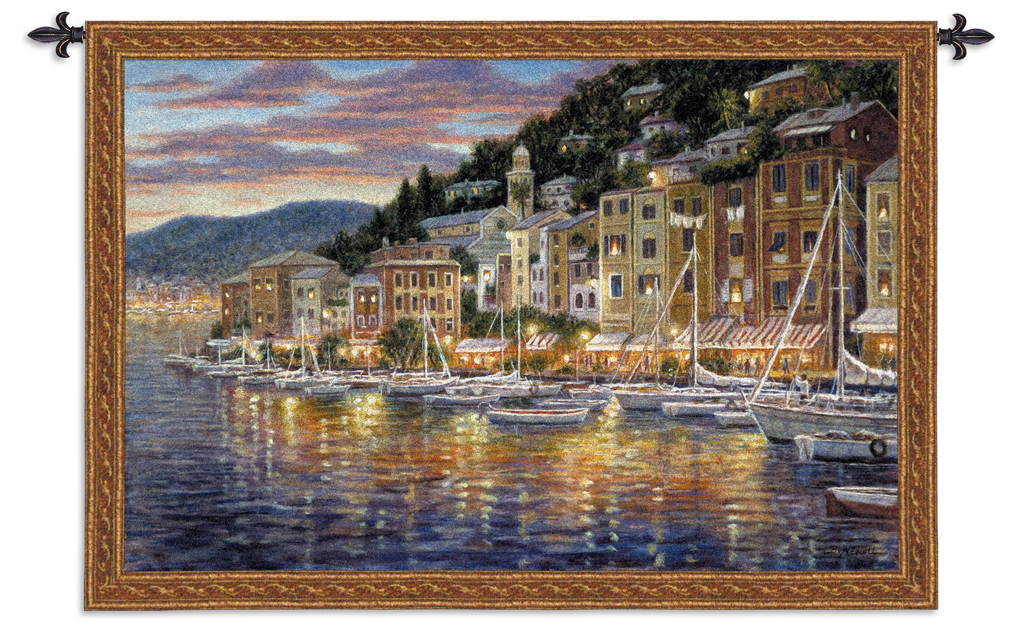 Fine Art Tapestries Cityscape, Landscape, Seascape Portofino Tapestry ...