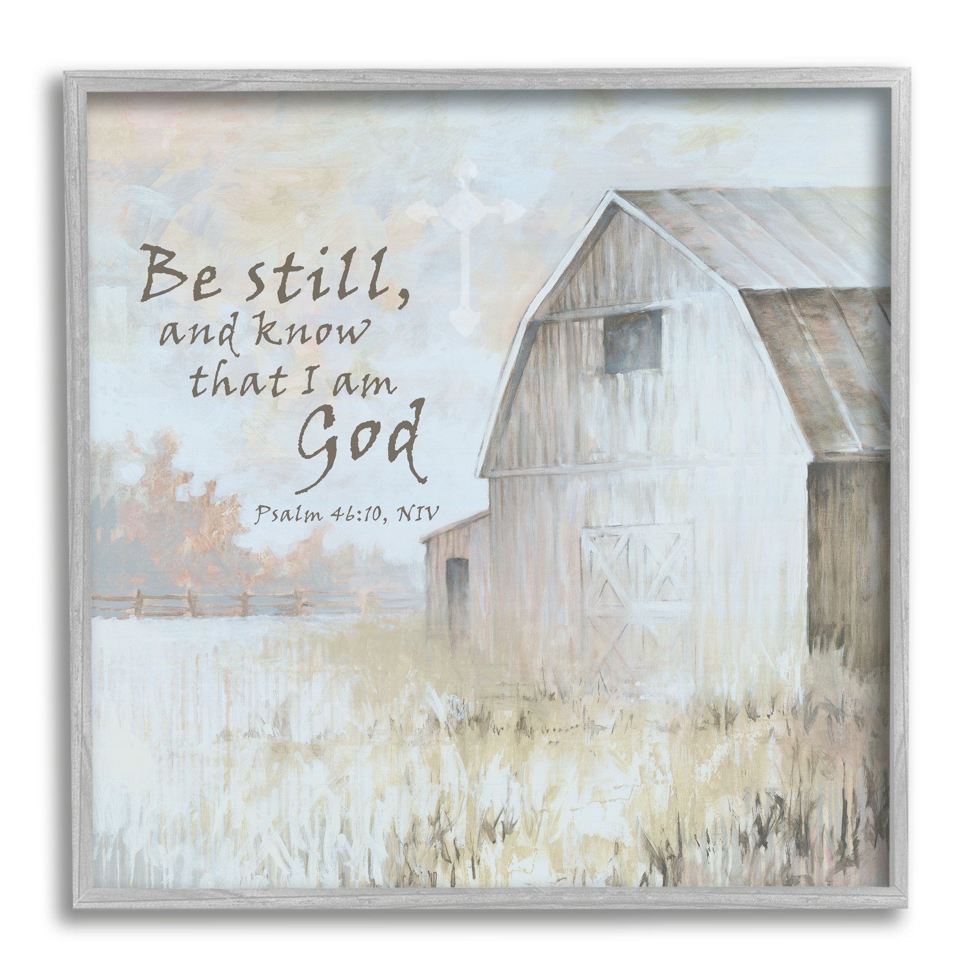 Stupell Industries Religious Psalm Verse Rural Country Barn Farmland by ...