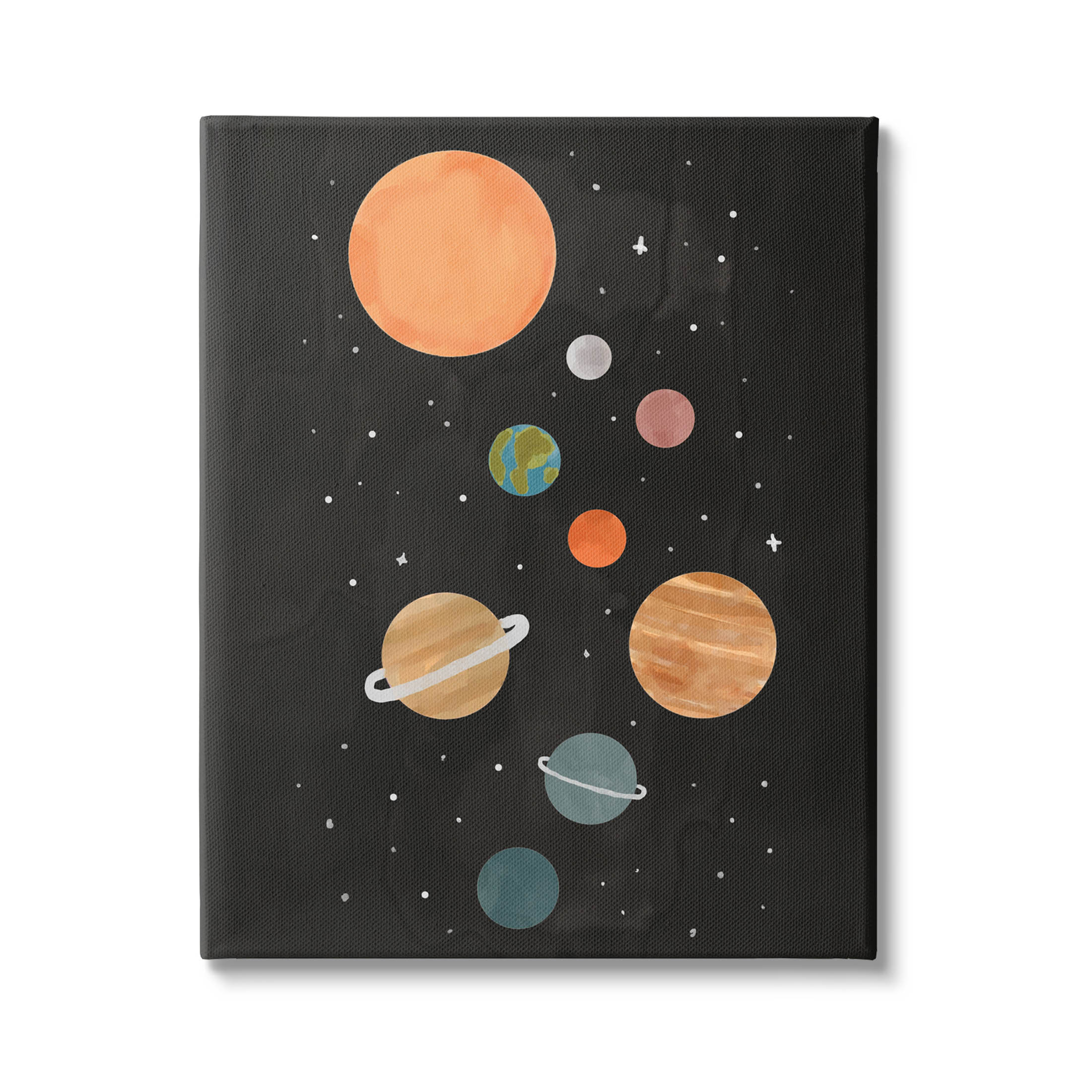 Stupell Industries Solar System Planets Sky - Wrapped Canvas Graphic ...