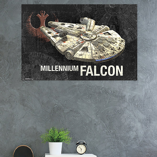 Trends International Star Wars - Millennium Falcon Paper Print ...