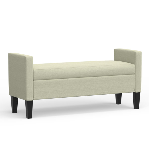 Wade Logan® Upholstered Flip Top Storage Bench & Reviews | Wayfair
