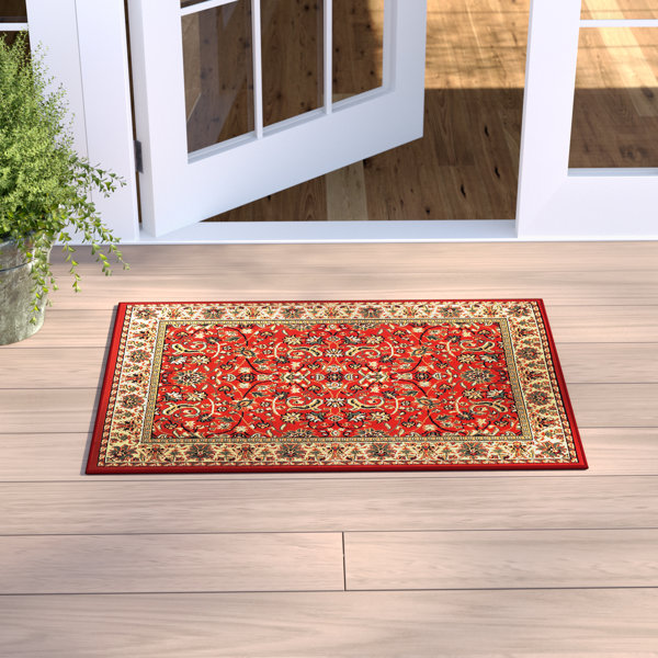 Charlton Home® Wodonga Oriental Indoor / Outdoor Area Rug in Red ...
