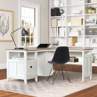 Wayfair | L-Shaped White Desks You'll Love in 2022