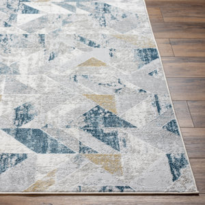 Corrigan Studio® Krenn Abstract Blue Area Rug | Wayfair