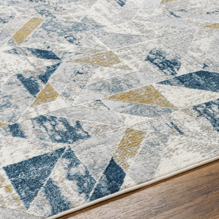 Corrigan Studio® Krenn Abstract Blue Area Rug | Wayfair