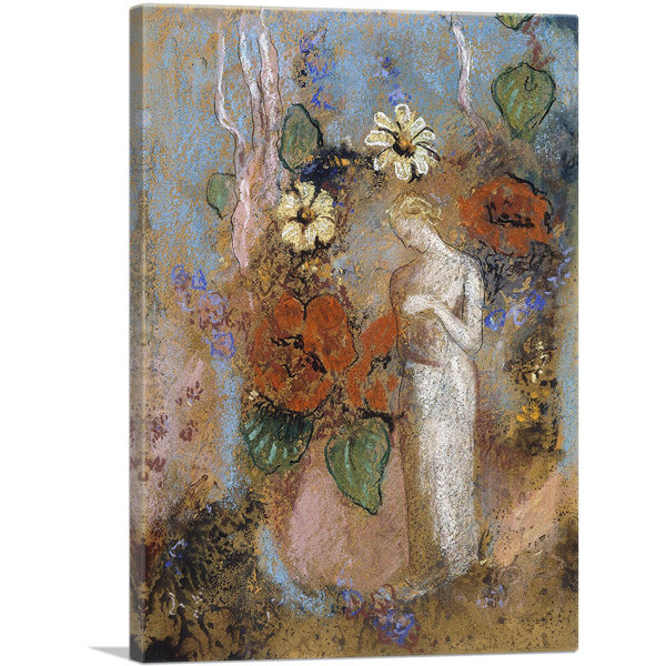 ARTCANVAS Pandora Square Framed On Canvas by Odilon Redon Painting ...