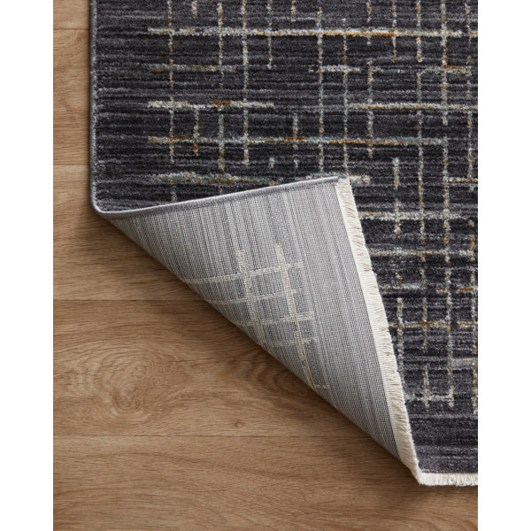 17 Stories Machine Woven Polyester Area Rug in Gray | Wayfair