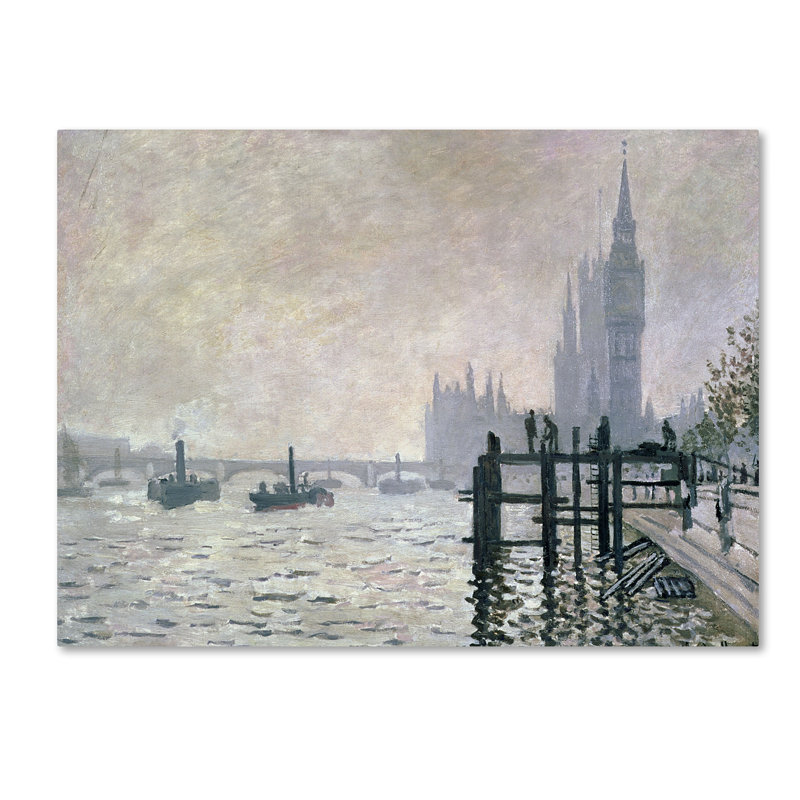 Vault W Artwork The Thames Below Westminster by Claude Monet - Print on ...
