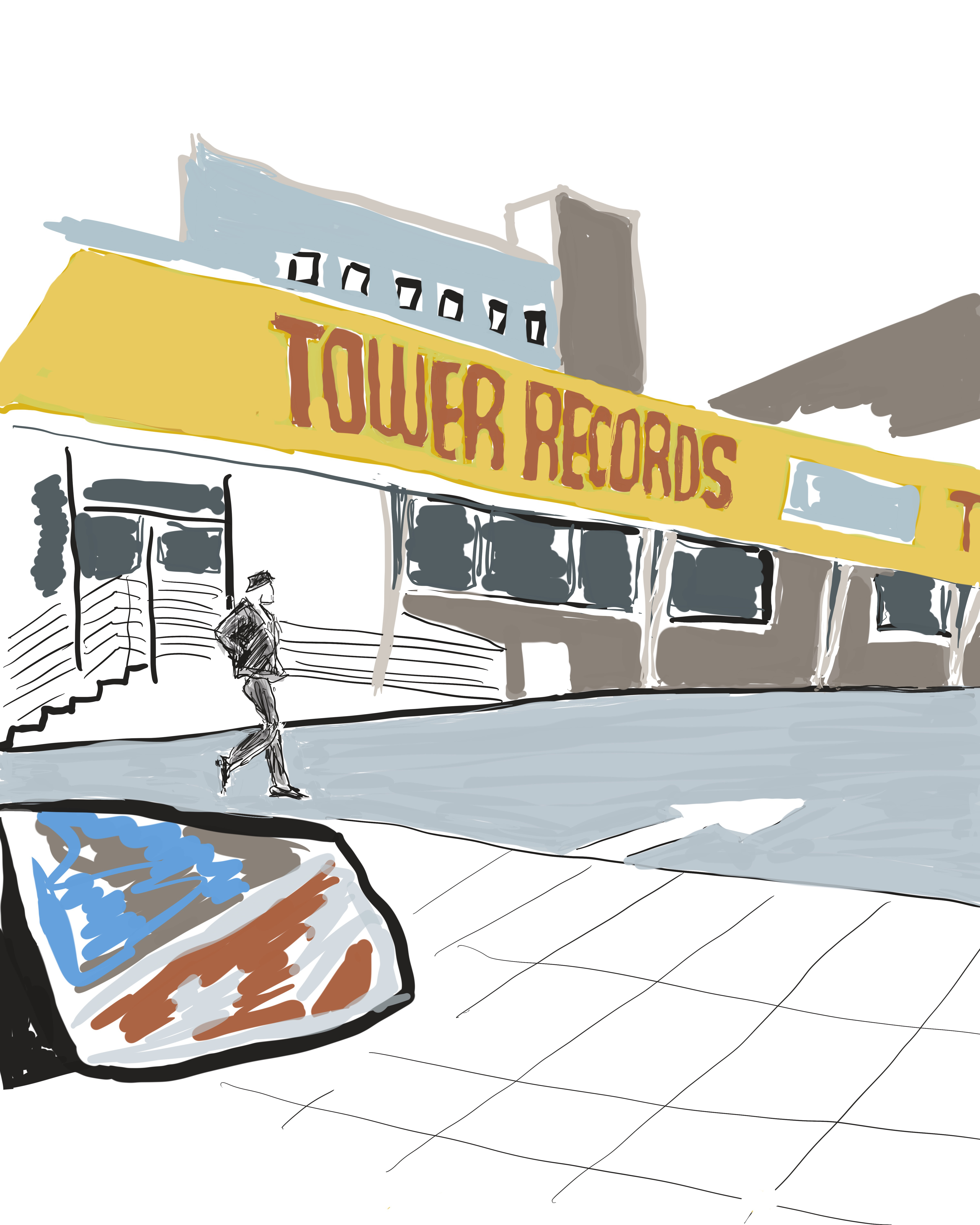 Made & Curated Tower Records by Deborah Blum - Picture Frame Print ...