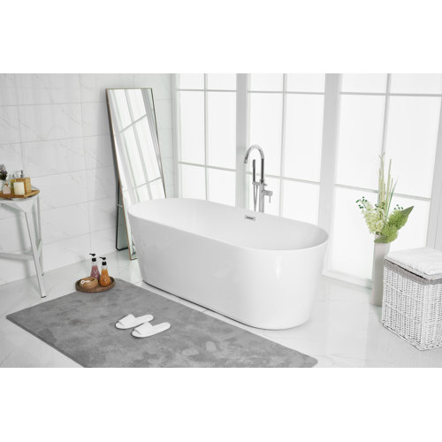 Ebern Designs Jakeil 71" x 31" Soaking Bathtub | Wayfair
