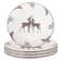 The Seasonal Aisle Set Of 4 Grey Stag Stoneware Christmas Dinner Plates ...