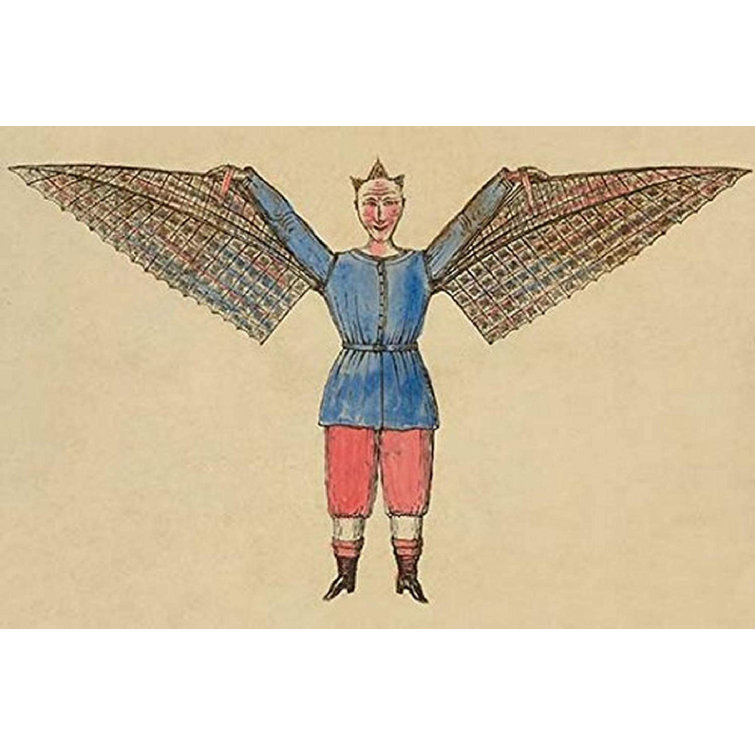 MH Handel Man With Wings - Wrapped Canvas Painting | Wayfair