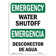 SignMission 10362_OSHA EMERGENCY Sign - Water Shutoff Bilingual | Made ...