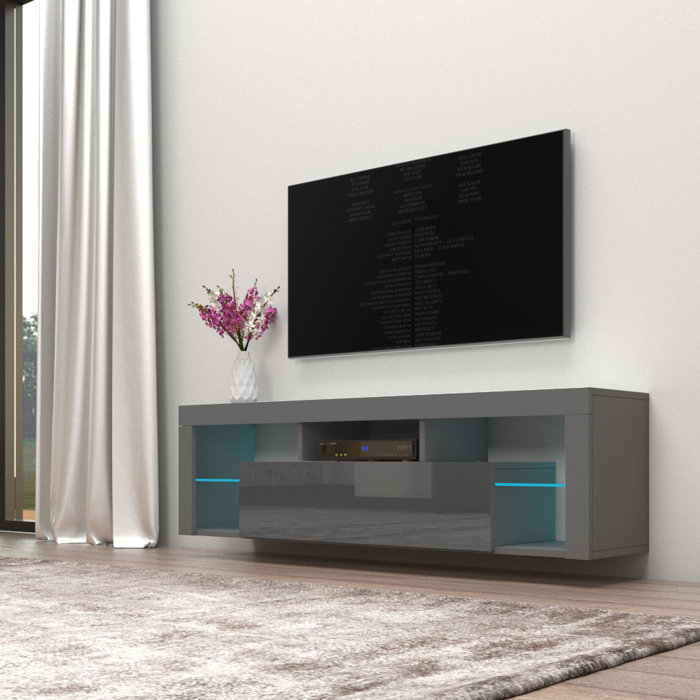 Orren Ellis Floating Milano 63'' Media Console & Reviews | Wayfair