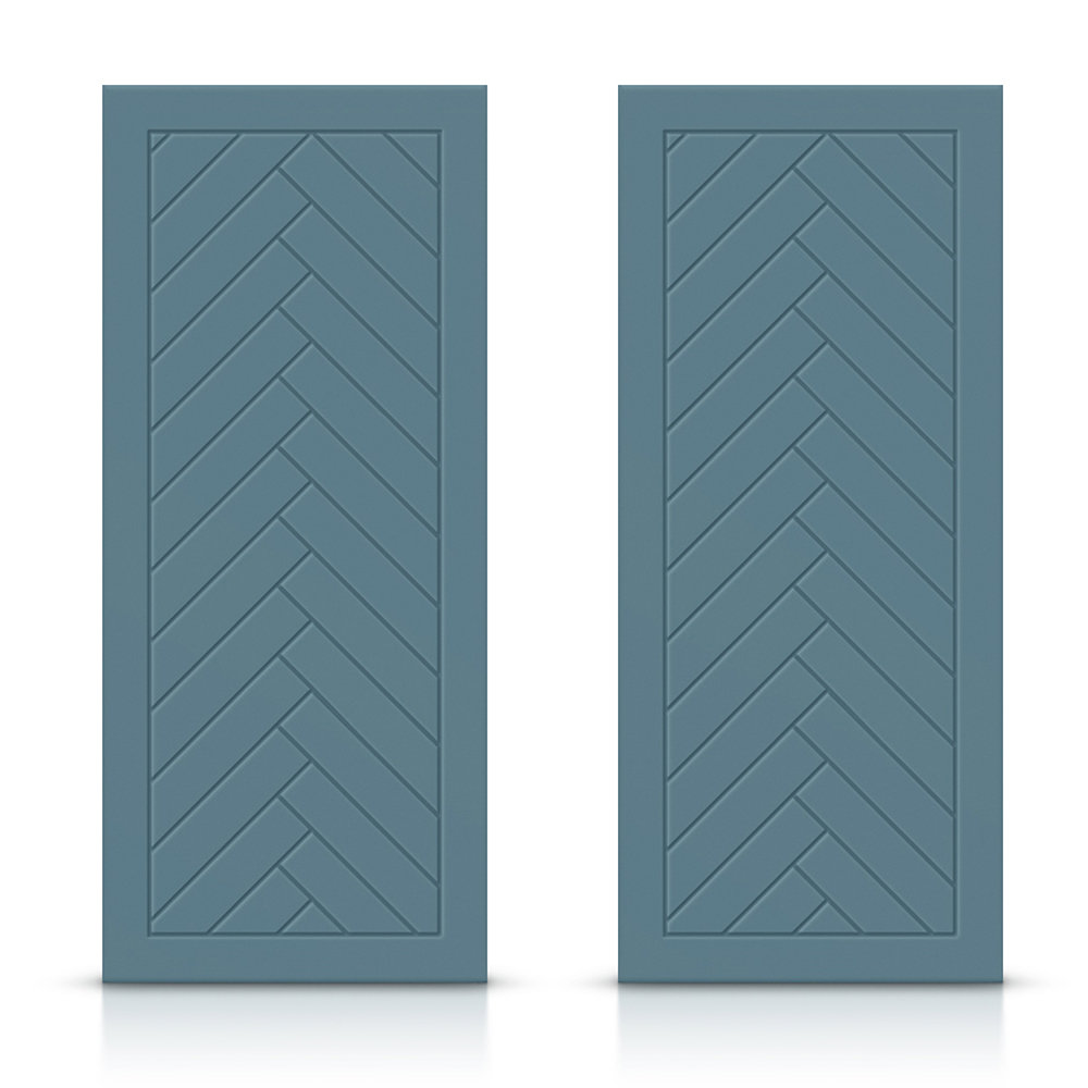 Calhome Paneled Manufactured Wood Painted Sliding Closet Doors | Wayfair