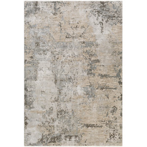 17 Stories Baugh Abstract Beige/Gray Area Rug & Reviews | Wayfair