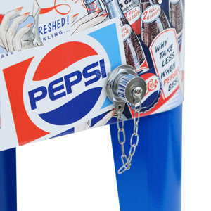 Permasteel Pepsi 80-Quart Classic Outdoor Patio Cooler on Wheels ...