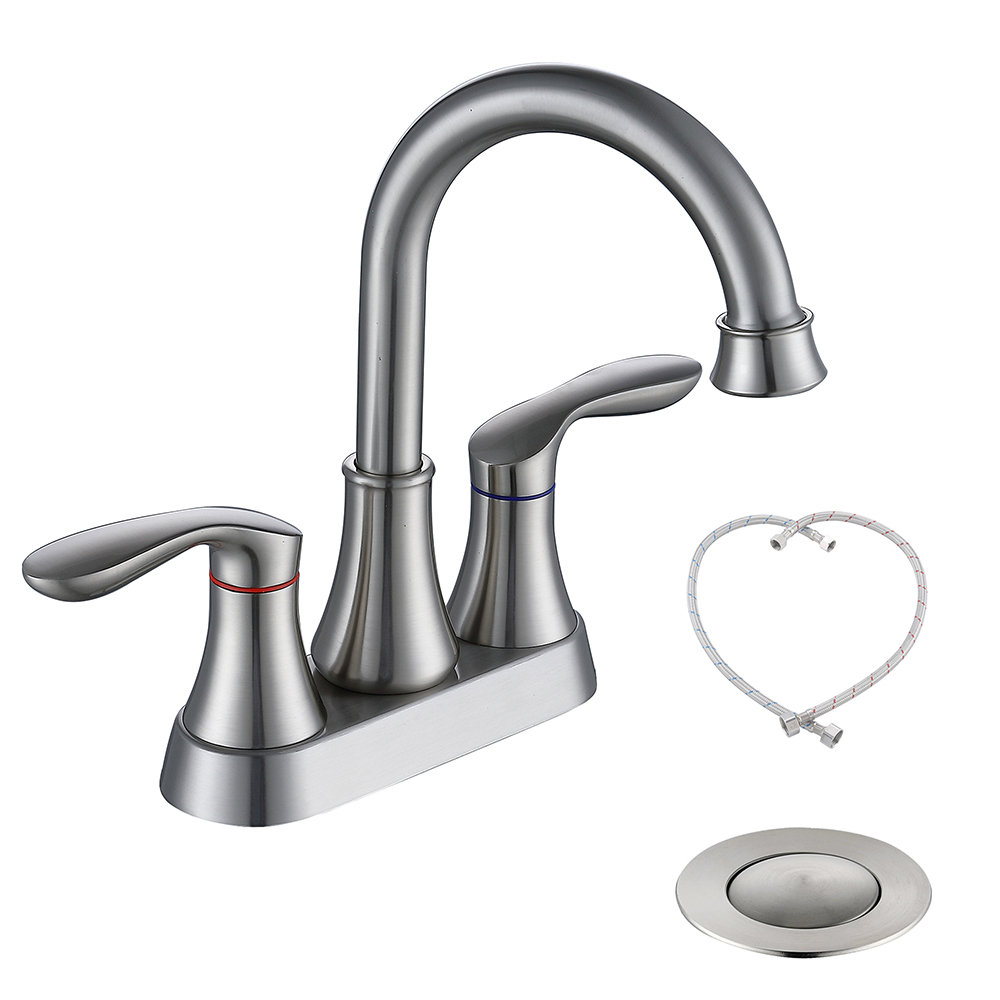 YZZY Centerset Faucet 2-handle Bathroom Faucet with Drain Assembly ...