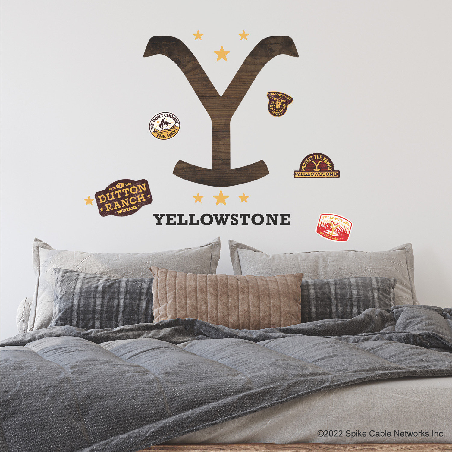 Room Mates YELLOWSTONE DUTTON RANCH LOGO GIANT PEEL & STICK WALL DECALS ...
