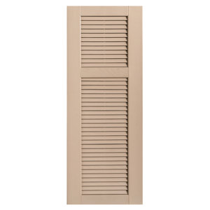 Alpha Shutters Straight Top Cottage-style Open Louver Shutters Pair ...