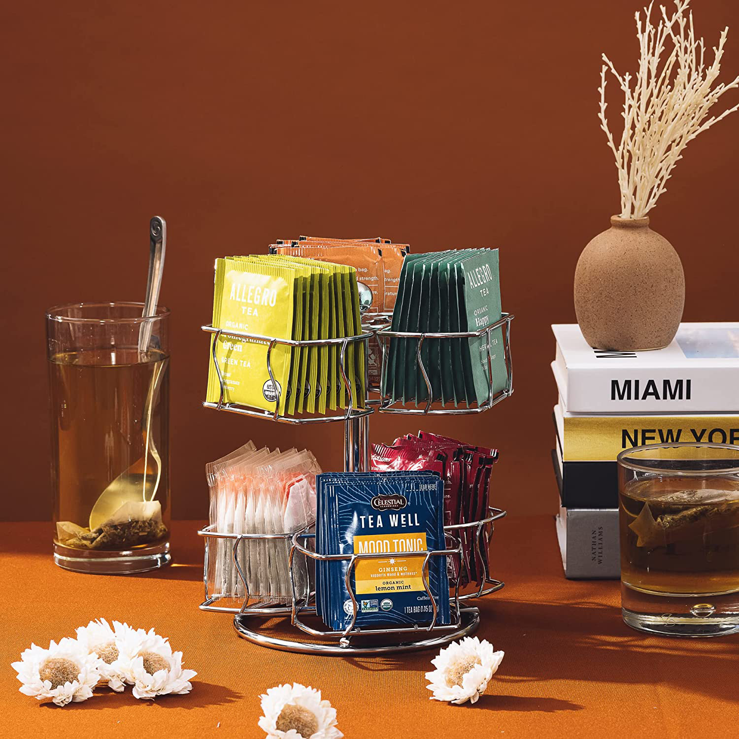 Sorbus Tea Bag Spinning Carousel - Tea Caddy Organizer For Countertop ...