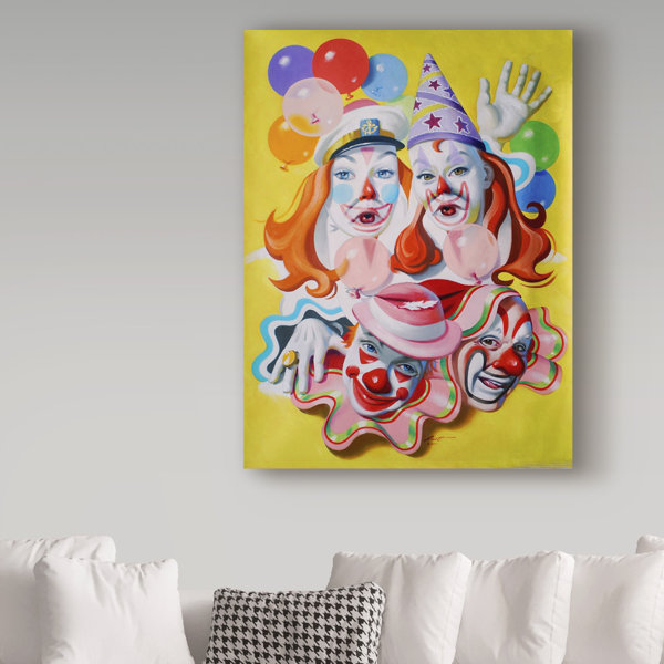 Trademark Art D. Rusty Rust Clown Portrait by D. Rusty Rust - Print on ...