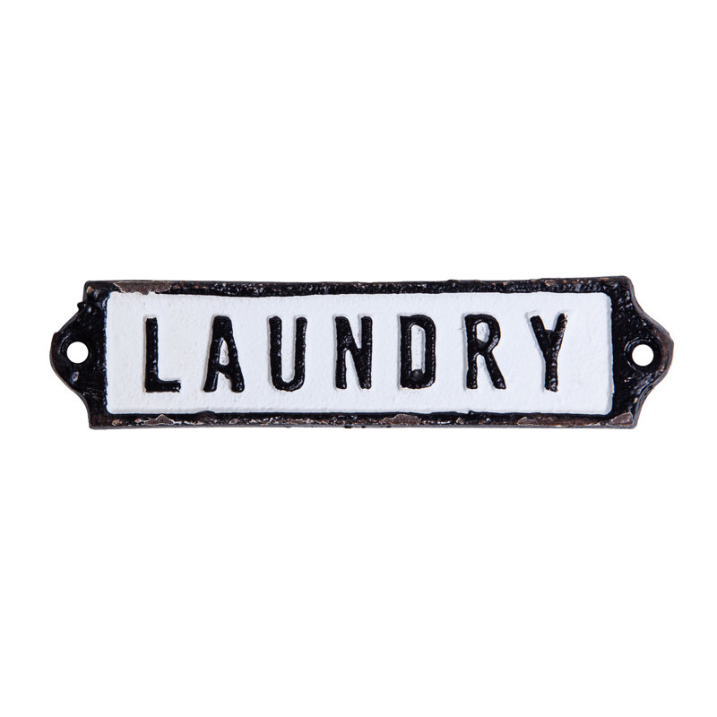 Mike & Melissa Laundry Door Sign Wall Decor & Reviews | Wayfair