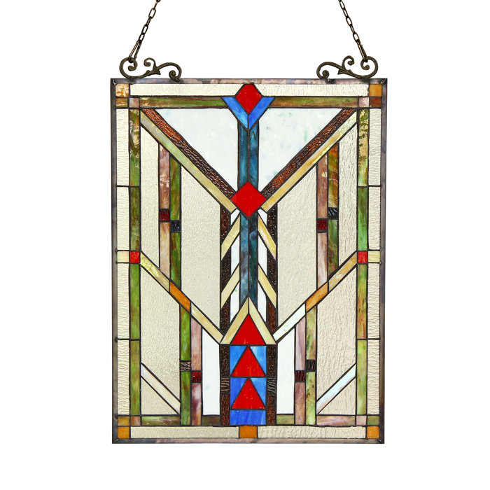 Astoria Grand Tiffany Glass Window Panel & Reviews | Wayfair