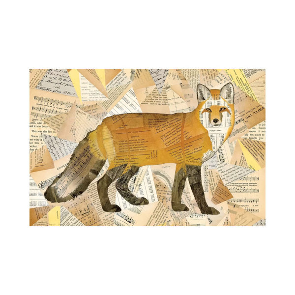 Union Rustic Red Fox Collage I by - Wrapped Canvas Graphic Art ...