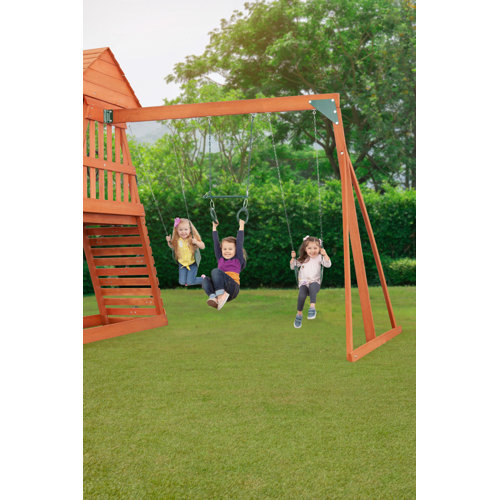 CreativeCedarDesigns Chalet Complete Wooden Swing Set & Reviews | Wayfair