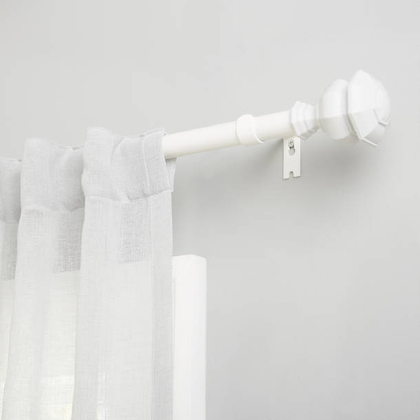 Lauren Ralph Lauren Iron Adjustable 1'' Diameter Single Curtain Rod ...