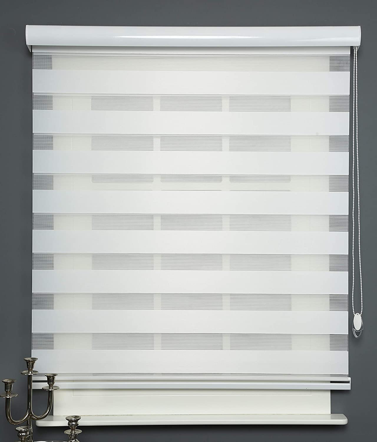 Symple Stuff Semi-Sheer White Horizontal Blind | Wayfair