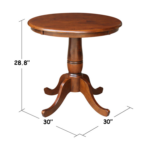 Charlton Home® Solid Wood Pedestal Dining Table & Reviews | Wayfair