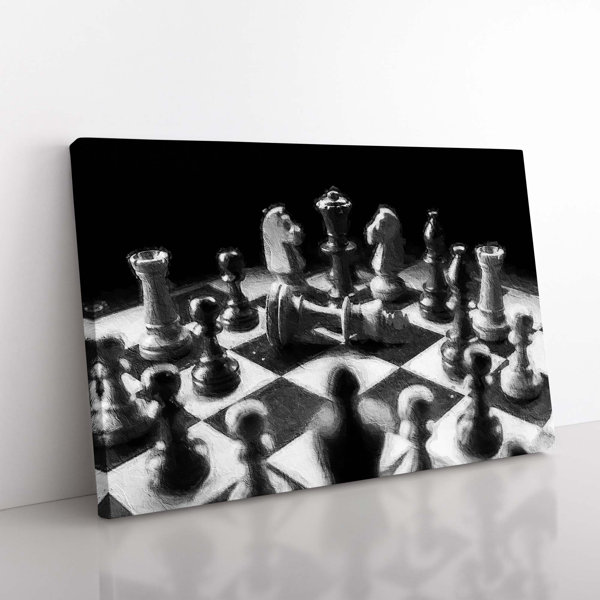 Maturi Chess Checkmate - Wrapped Canvas Painting | Wayfair.co.uk