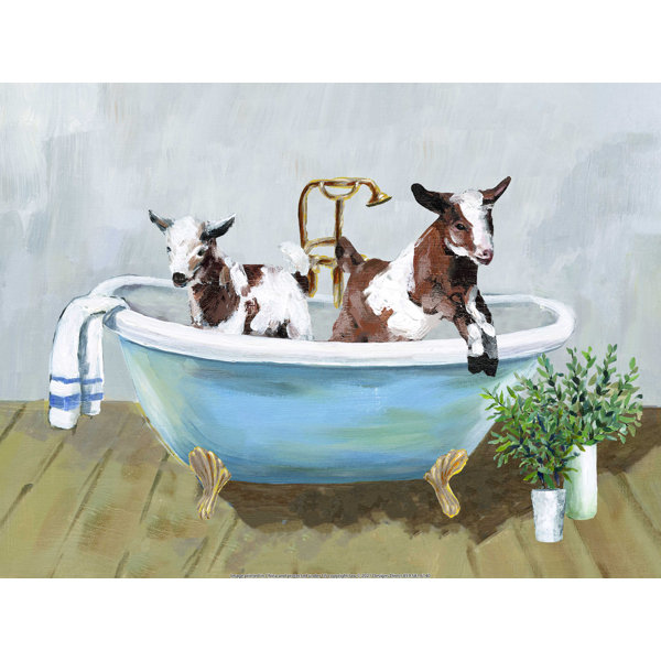Trinx Goats In Bath Tub | Wayfair