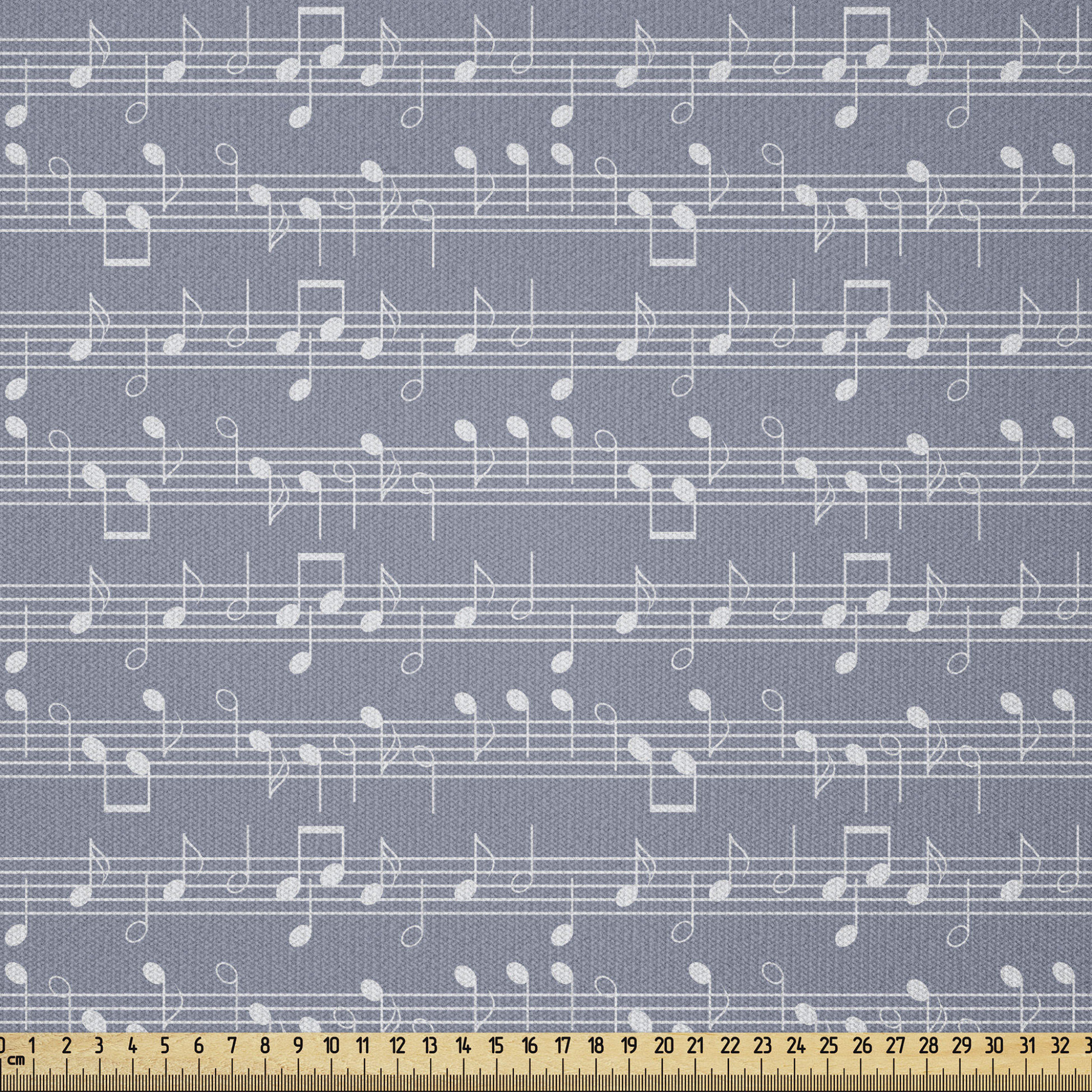 East Urban Home Grey Fabric By The Yard, Piano Music Clay Motif Various ...
