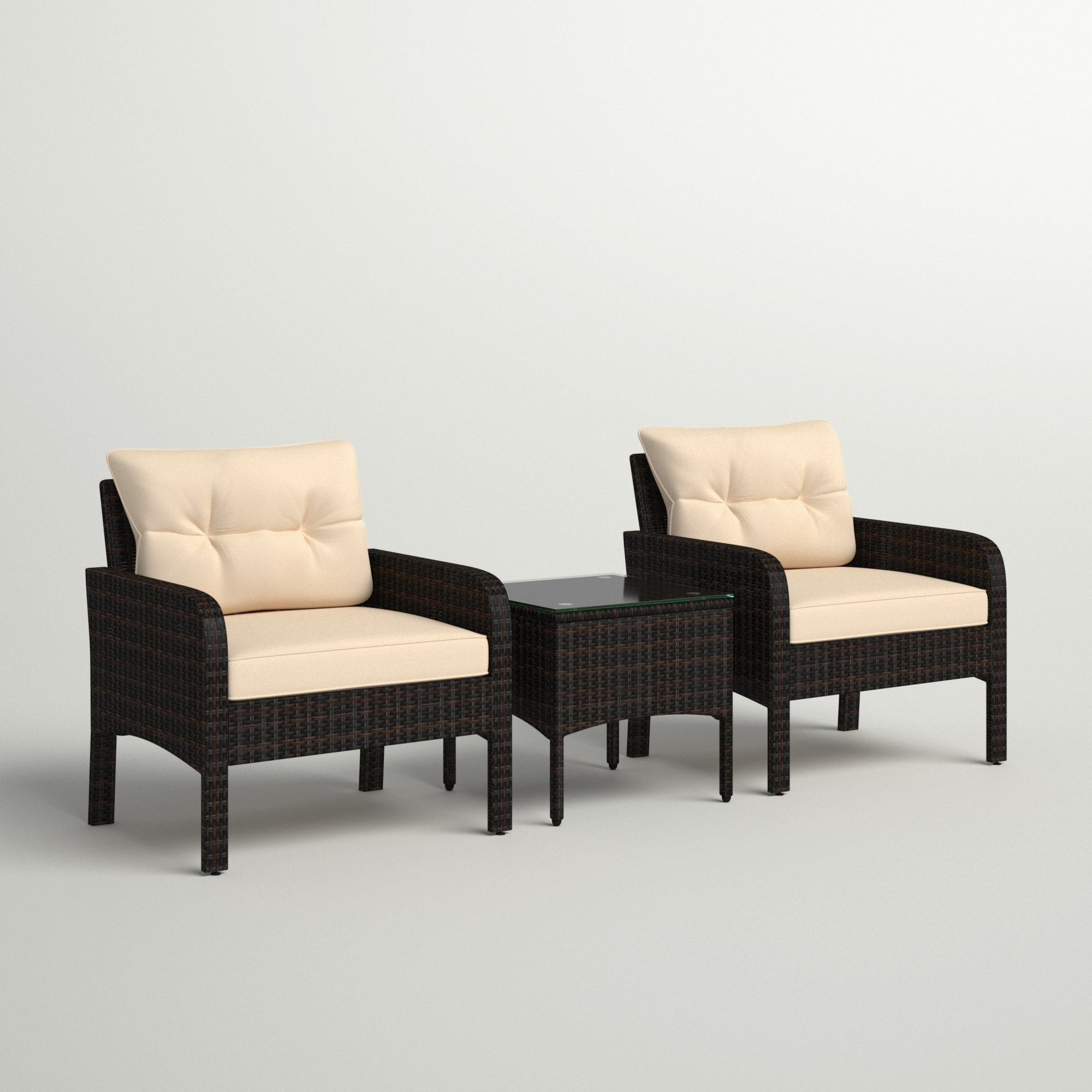 Andover Mills™ Earlville Polyethylene (PE) Wicker 2 - Person Seating ...