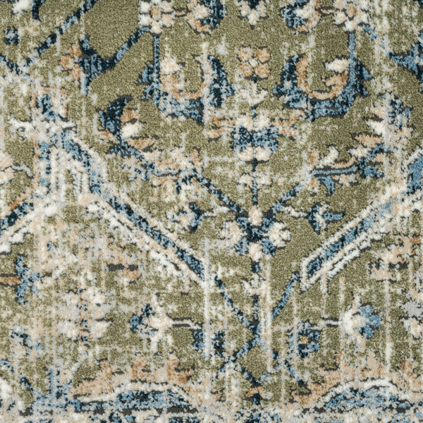 Bungalow Rose Machine Woven / Power Loomed Performance Blue/Green/Gray ...