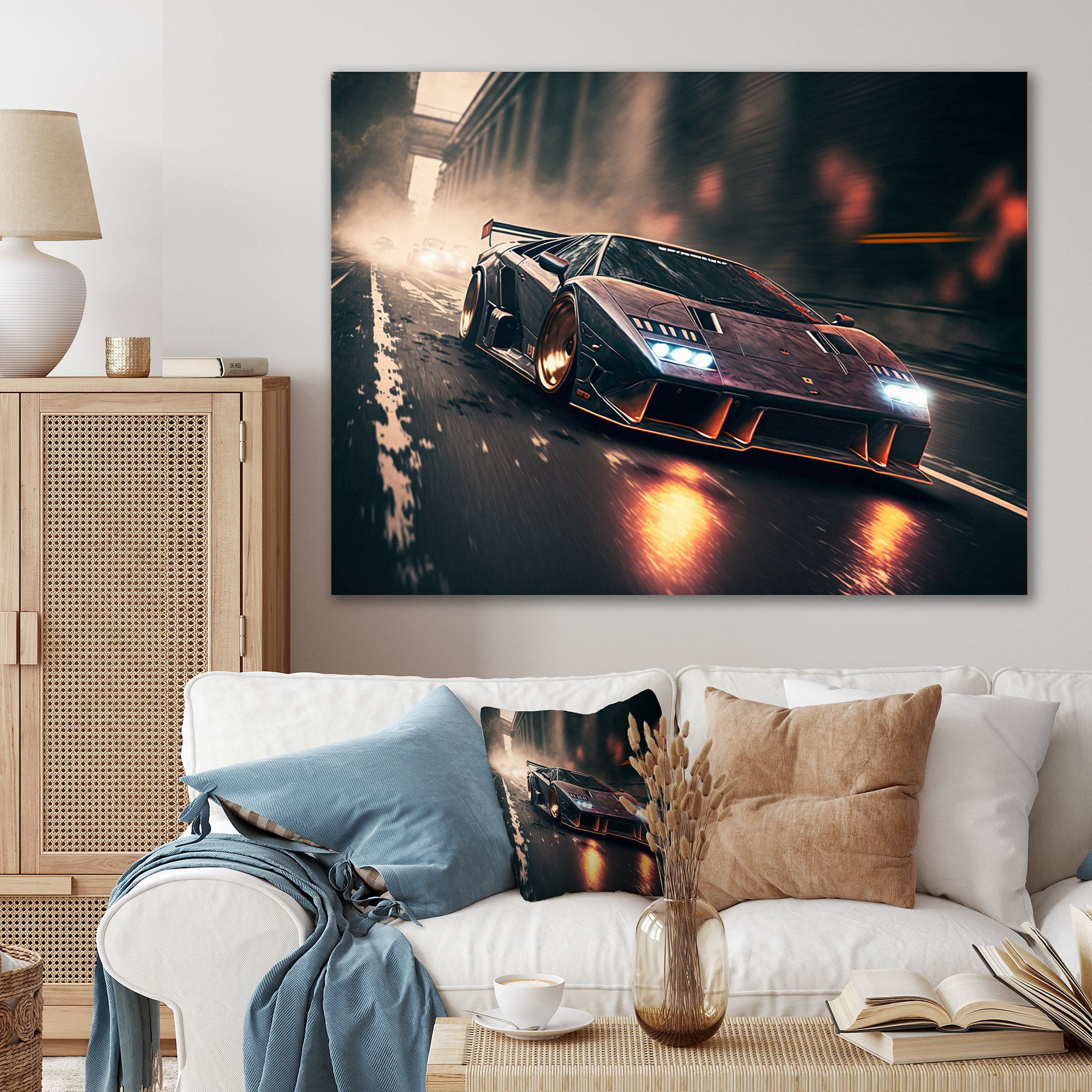 Latitude Run® Red Italian Lambo Sports Car Racing Wall Décor | Wayfair