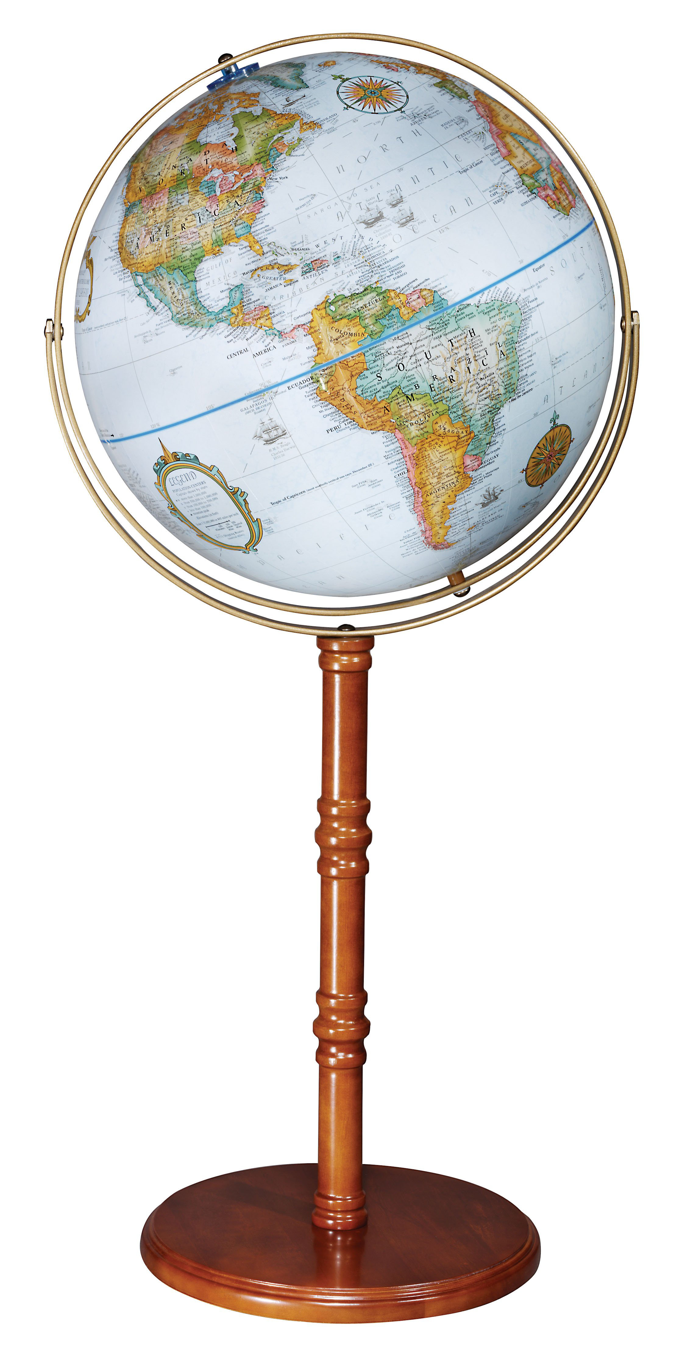 Alcott Hill® 16" Floor/Desktop World Globe & Reviews | Wayfair
