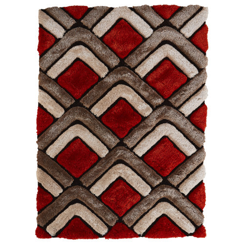 Latitude Run® Corey-Leigh Performance Orange/Brown Rug | Wayfair