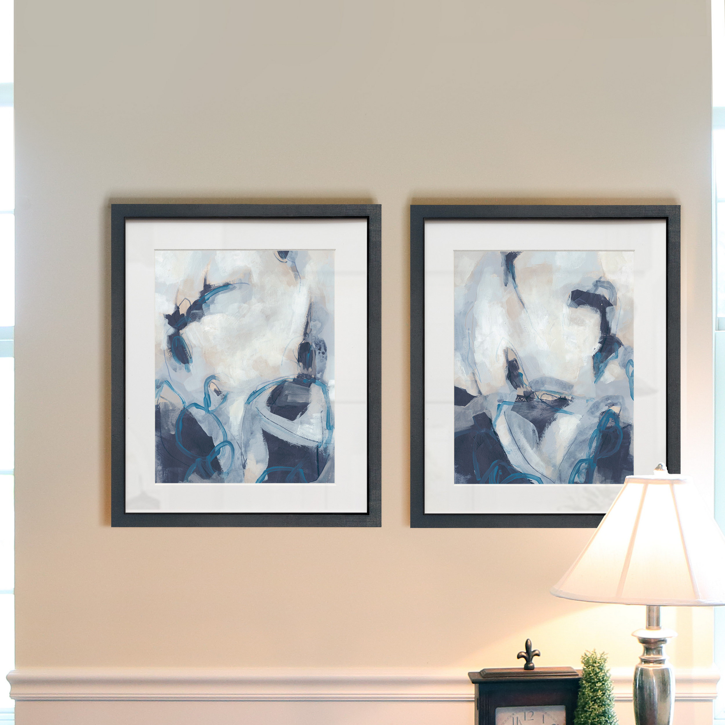 Latitude Run® Blue Process I - 2 Piece Picture Frame Painting | Wayfair
