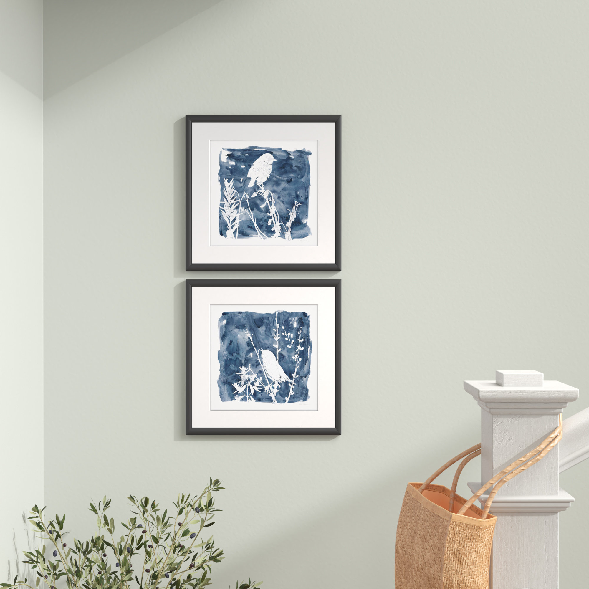 Andover Mills™ Indigo Bird - 2 Piece Picture Frame Set & Reviews | Wayfair