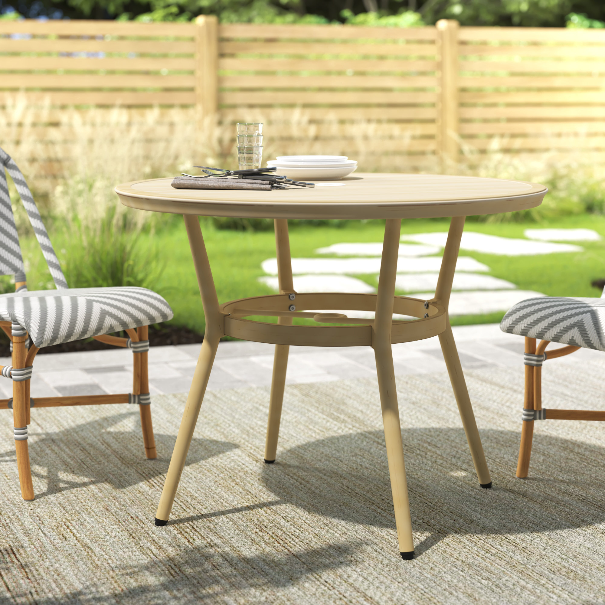 Sand & Stable Cato Metal Outdoor Dining Table | Wayfair