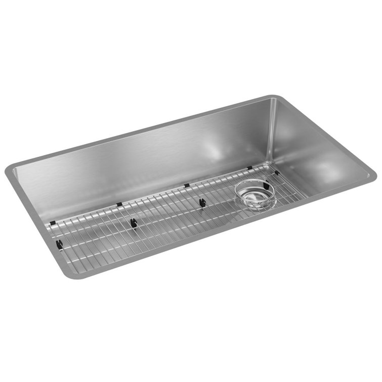 Elkay Crosstown 18.5'' W Single Bowl Stainless Steel Undermount Kitchen ...