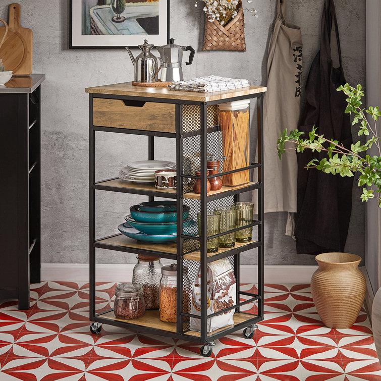Borough Wharf Gidja 50Cm Wide Rolling Kitchen Trolley | Wayfair.co.uk