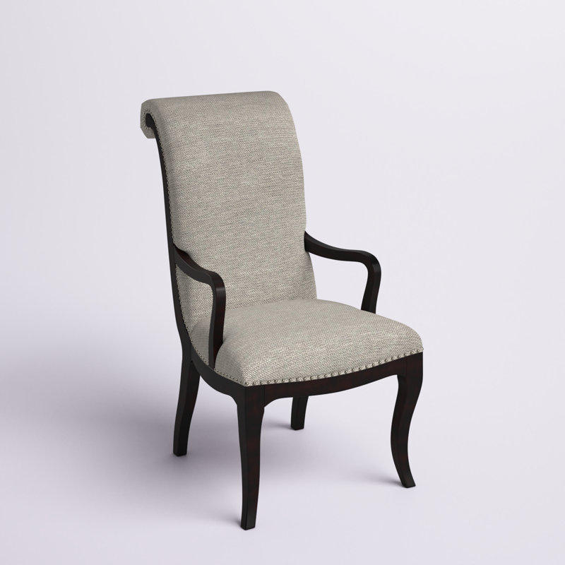 Lark Manor Dows Linen Solid Back Arm Chair & Reviews | Wayfair