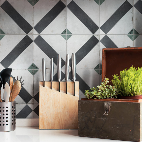 Merola Tile Renaissance Deco 8" x 8" Porcelain Wall & Floor Tile | Wayfair