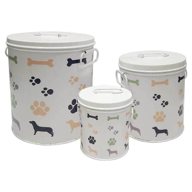 NU Steel Jumbo Pet 3 Piece Food Storage Container Set & Reviews | Wayfair