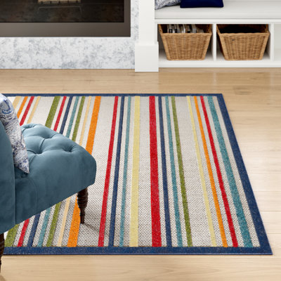 Sand & Stable Zaire Performance Red/Blue/Yellow Rug & Reviews | Wayfair